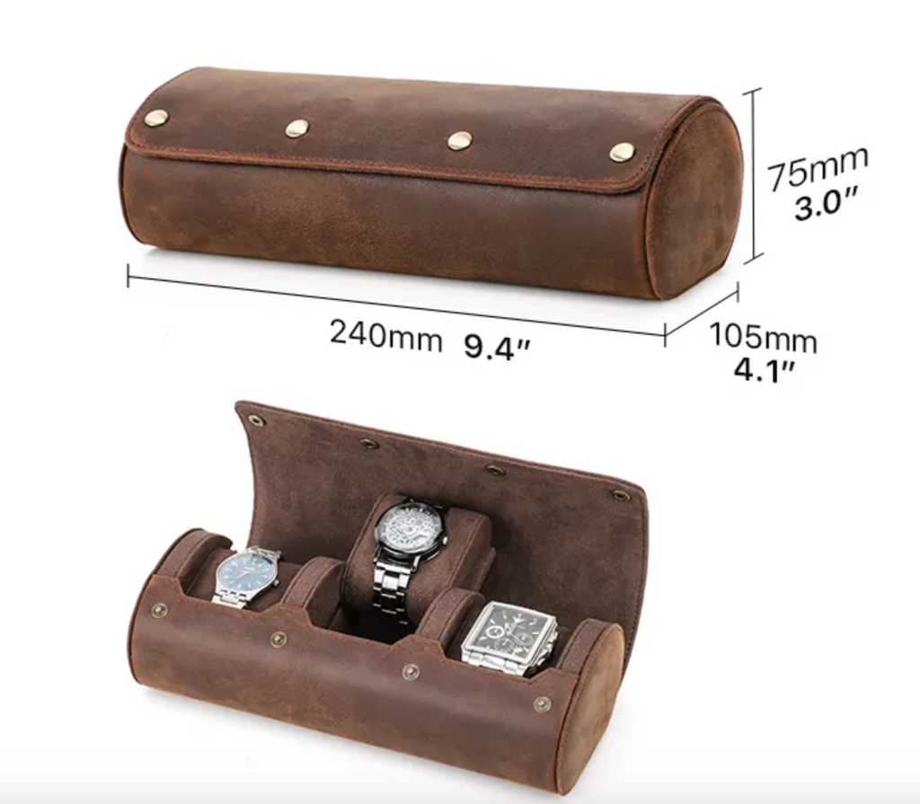 Genuine Leather 3-Slot Watch Roll – Things Remembered PH